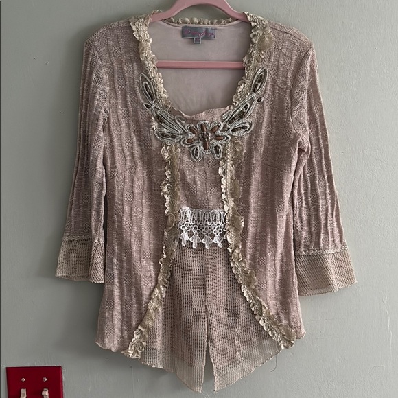 Pretty Angel | Tops | Pretty Angel Vintage Linen Cotton Blend Boho ...